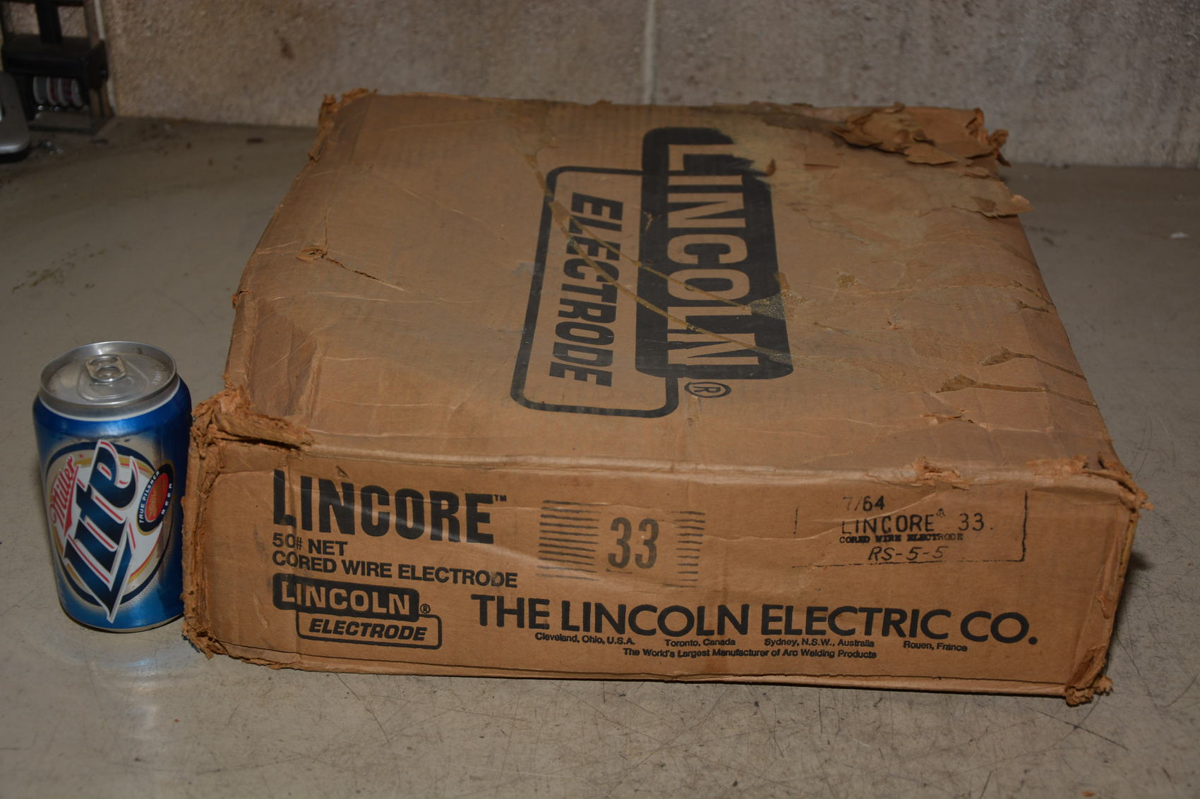 NEW, 50 lbs. Lincoln 7/64 Lincore 33 Cored Welding Electrode Wire