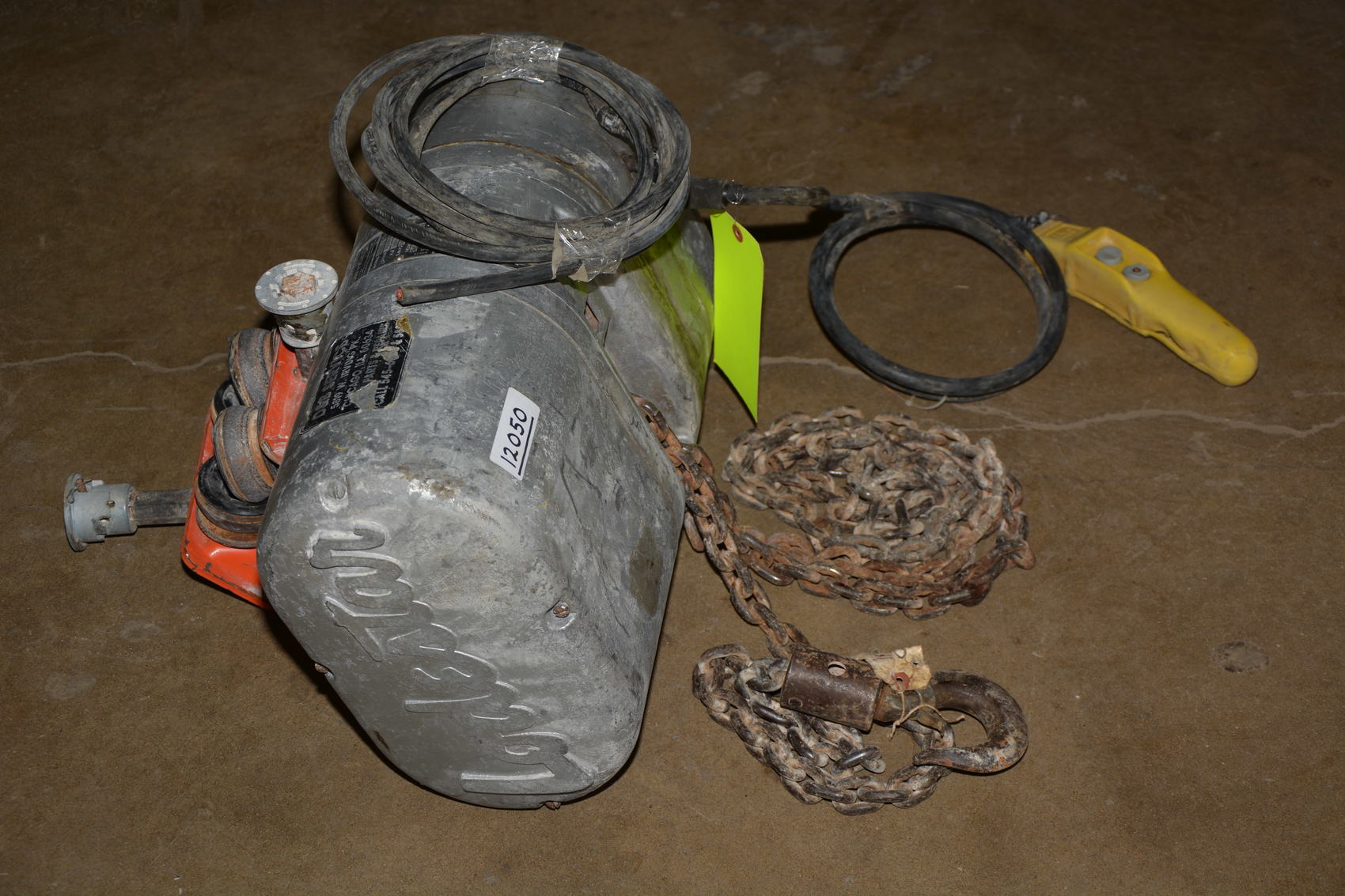 1-Ton CM Lodestar Electric Chain Hoist, Pendant Control, 440V AC