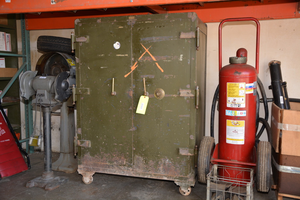 Antique Van Dorn Combination Gun Safe, 50" X 38" X 21" Interior nopl