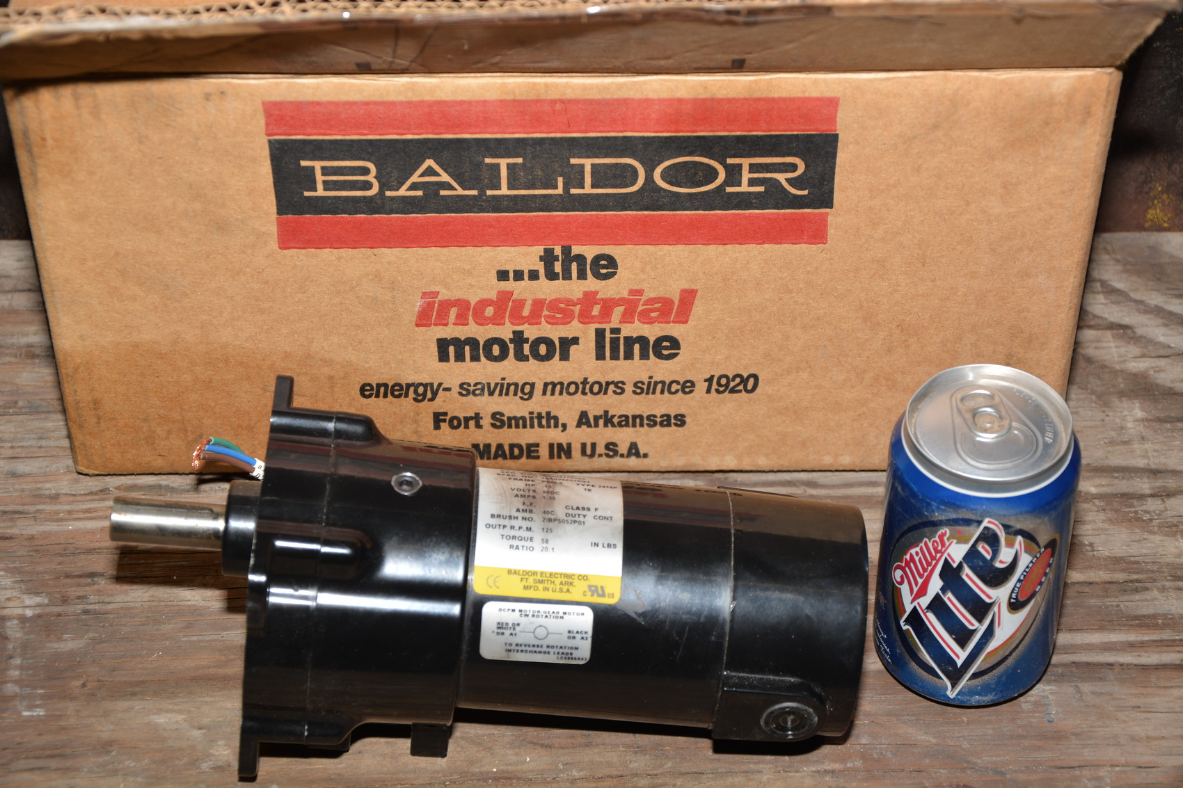 NEW Baldor Ctalog No.GPP12543, 0.13 HP DC Gear Motor, 20:1 Ratio nobo