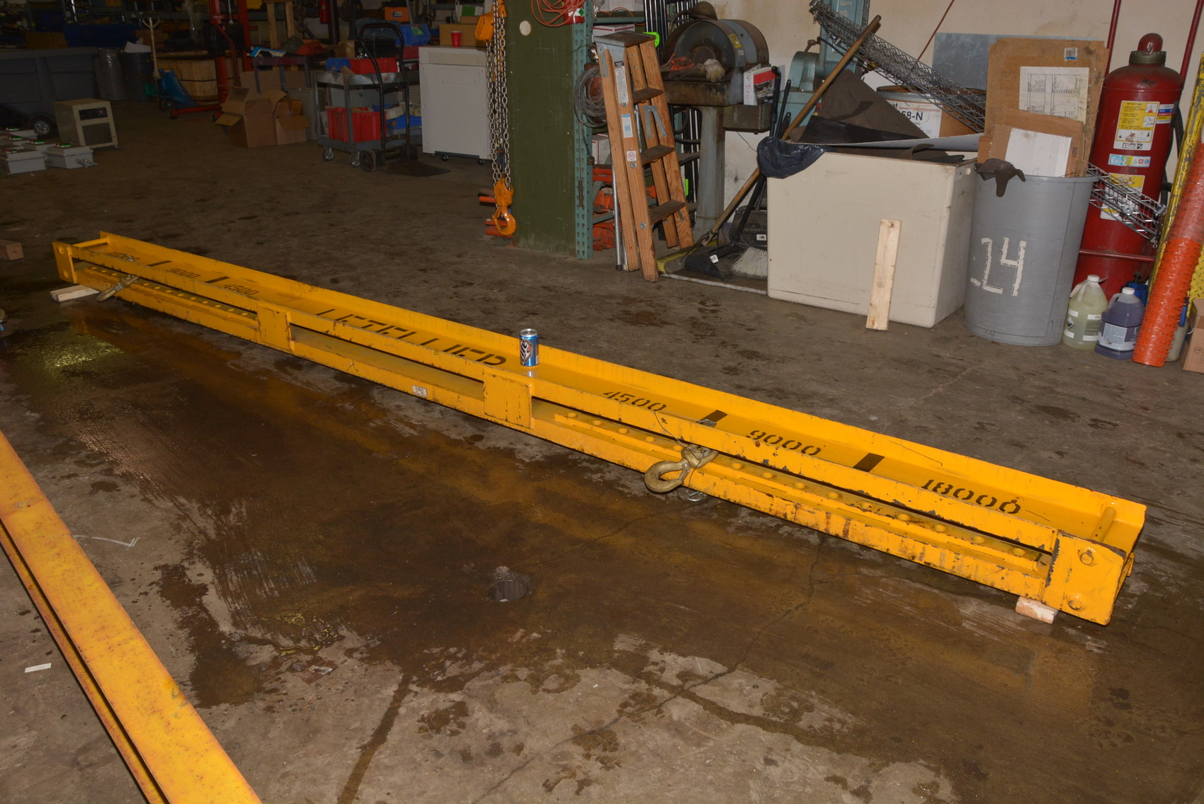 LMHE Letellier 18,000 Lb.,16-1/2'Spreader Beam bar,(2)5T Hooks