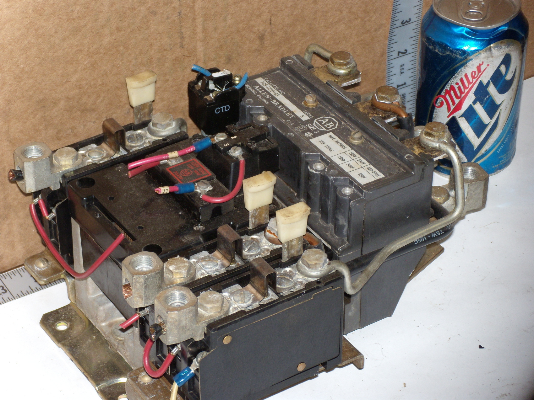 ALLEN BRADLEY STARTER CONTACTOR 709-D0D103 SIZE 3 SERIES K