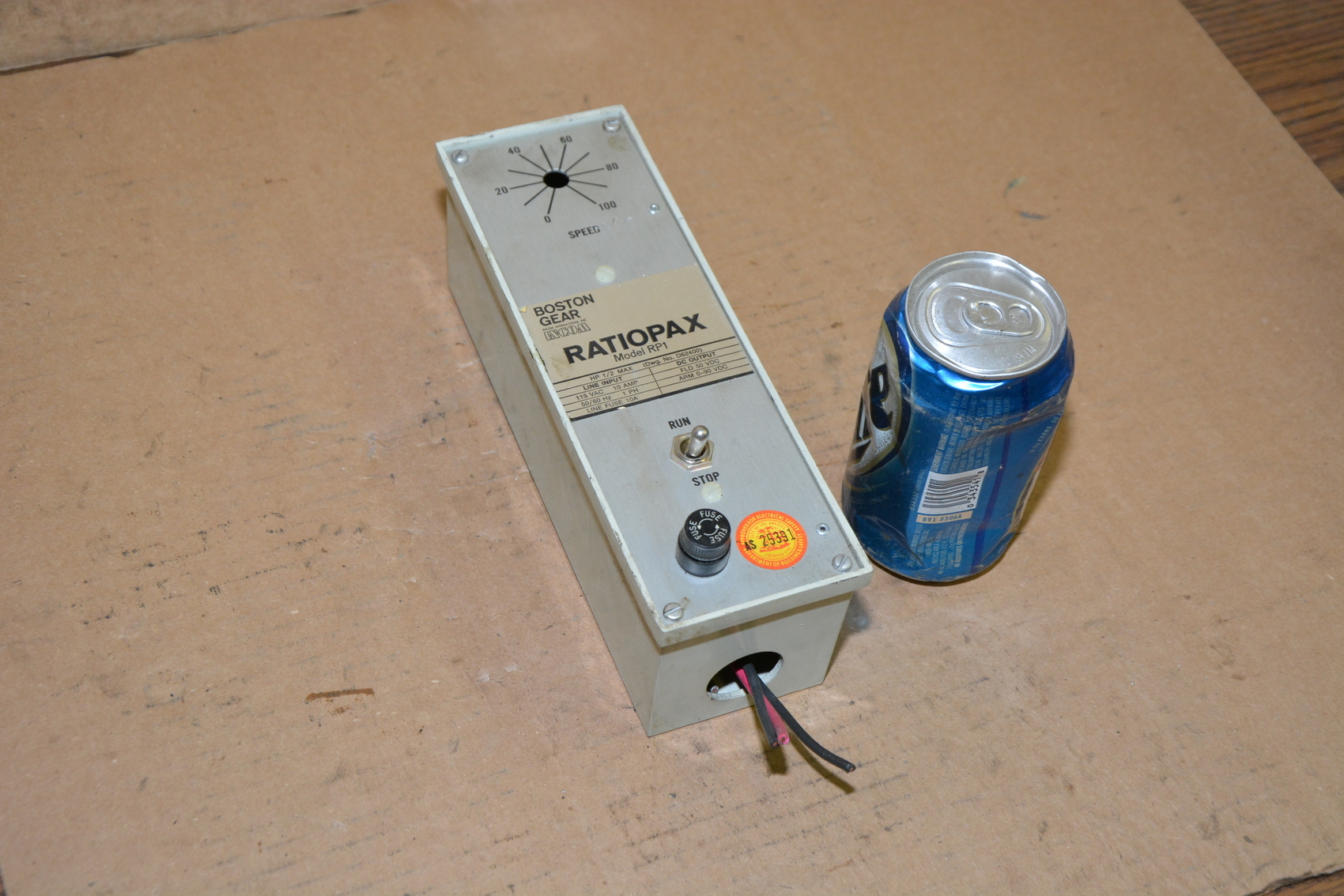 Boston Gear RP1 DC Motor Control Ratiopax 115 VAC 10 Amp 0-90 VDC 1/2