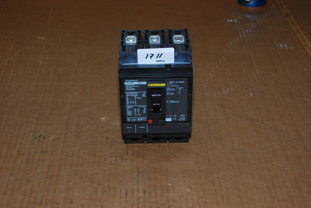 Square D PowerPact HD060 Circuit Breaker HDL3600 3 PHASE 60A