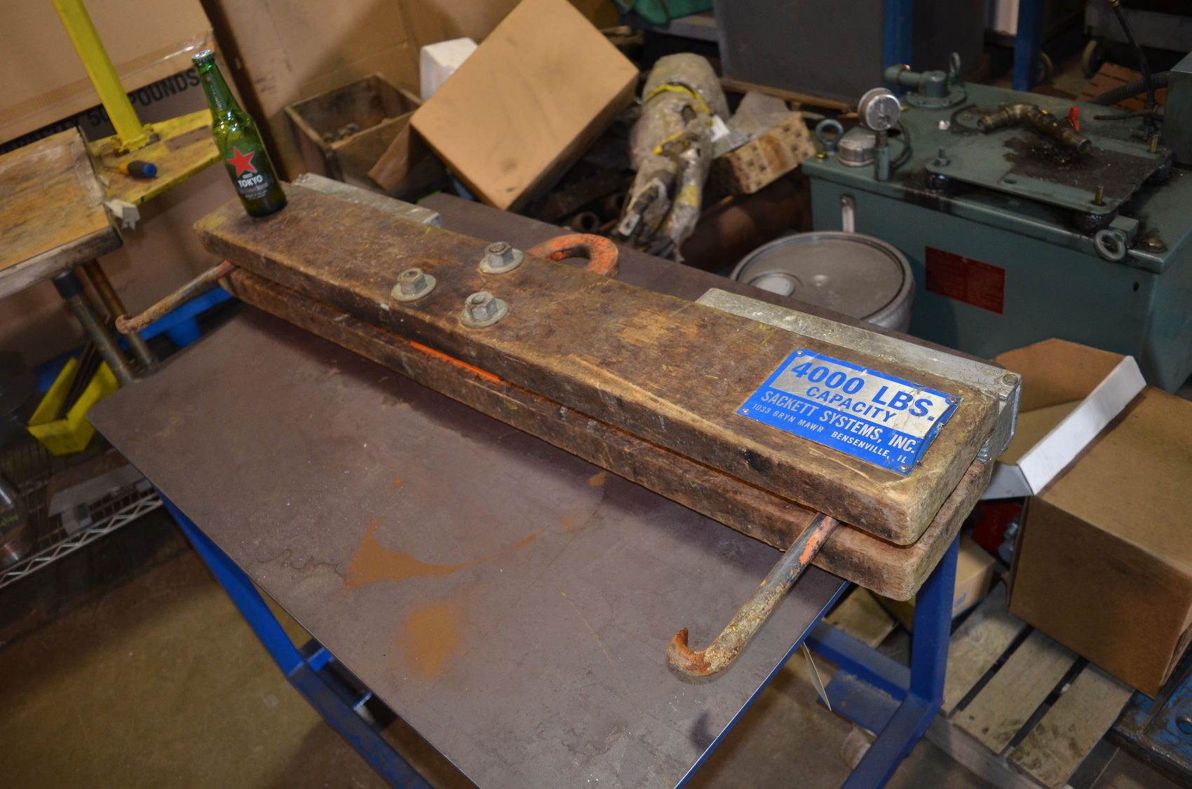 Sackett systems 4000 lbs Forklift Battery Lifting System Beam Bar;43"