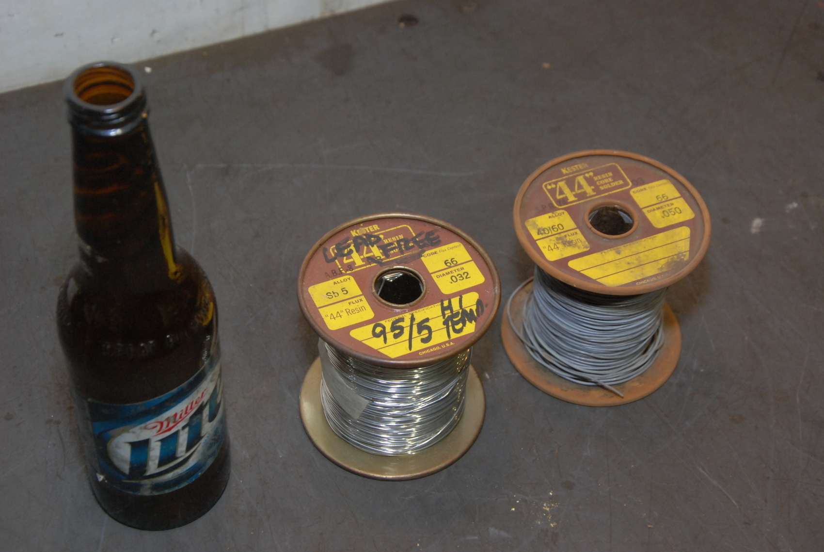 Lot of 2 Used Kester 44 Resin Core Solder Wire 5.2Lb