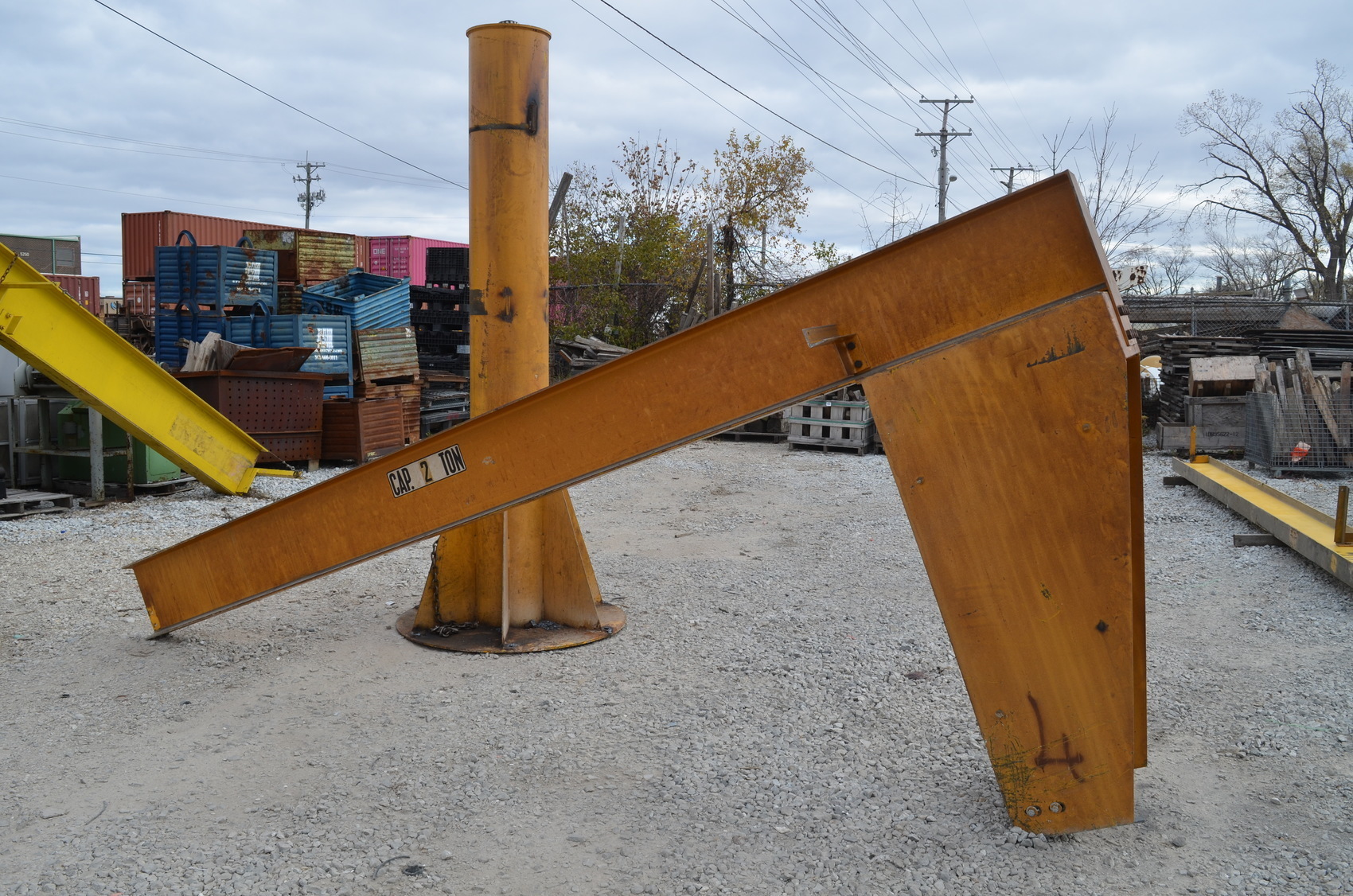 2 TON Freestanding Base Mounted Jib Crane,16'-0"Span x 10'-0"HUB