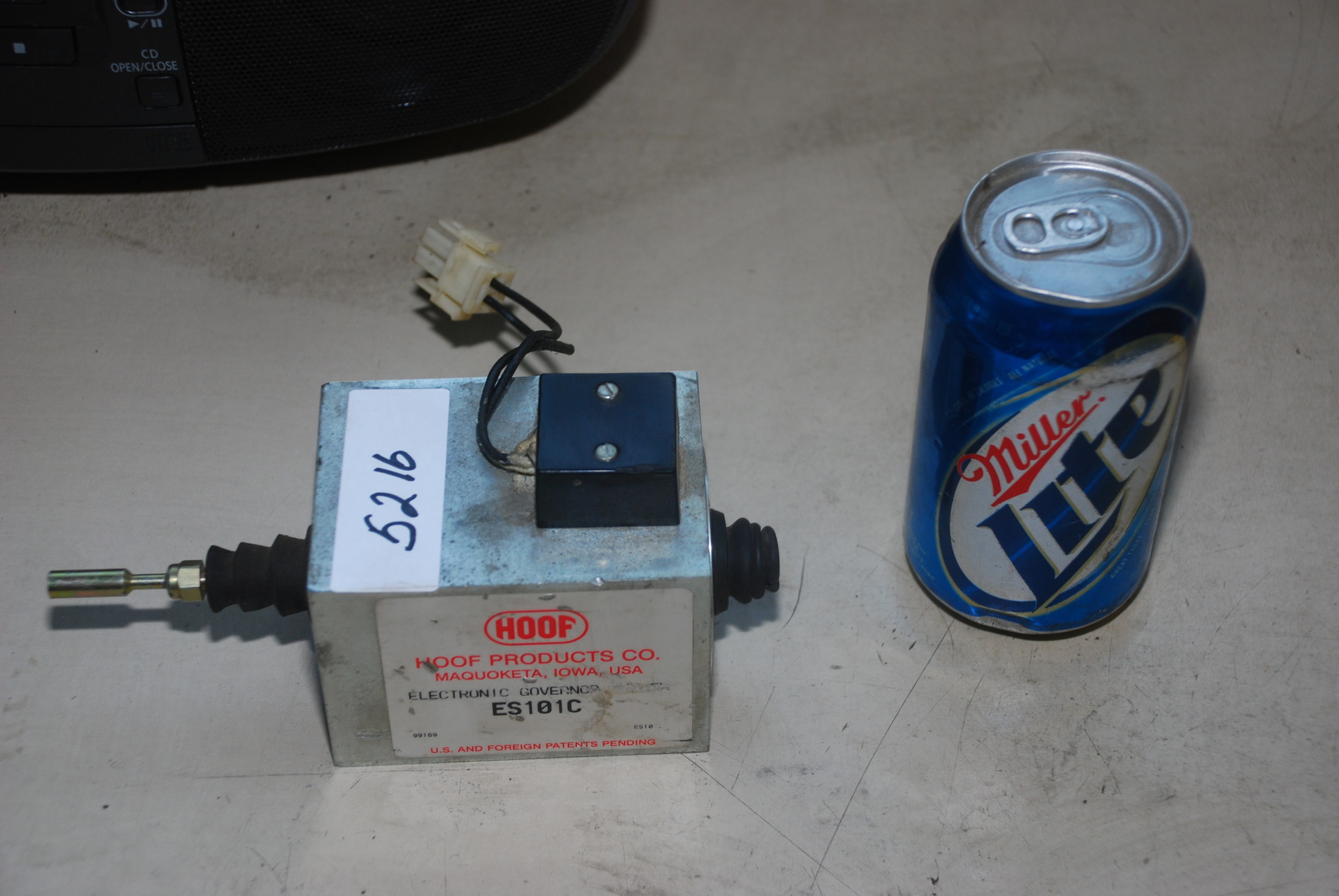 HOOF PRODUCTS CO. ES101C ELECTRONIC GOVERNOR