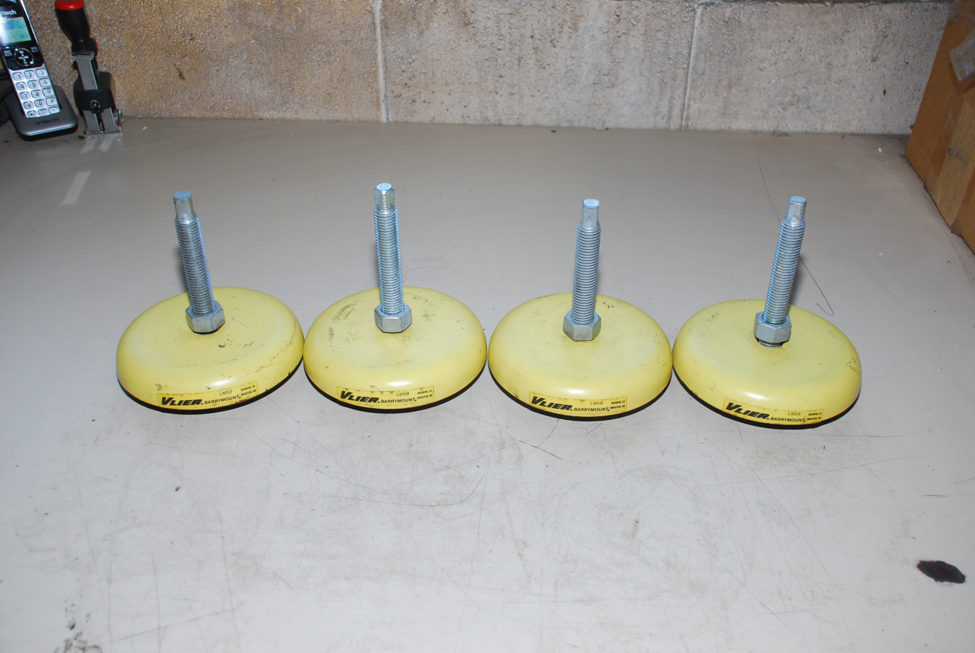 Set 4,HUGE Vlier Barrymount Adjustable Machine Leveling Feet 6.5" LM5B