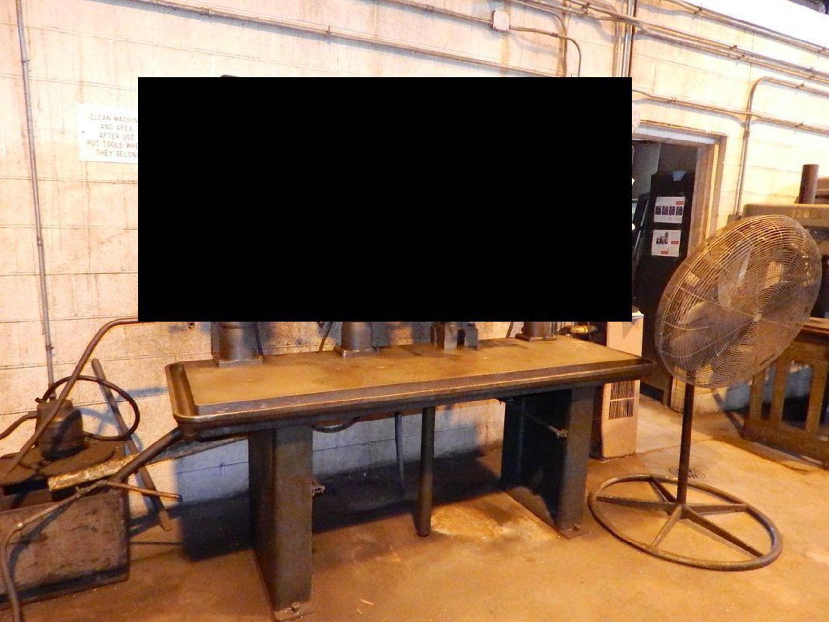 Precision Cast Iron Table with Coolant Trough