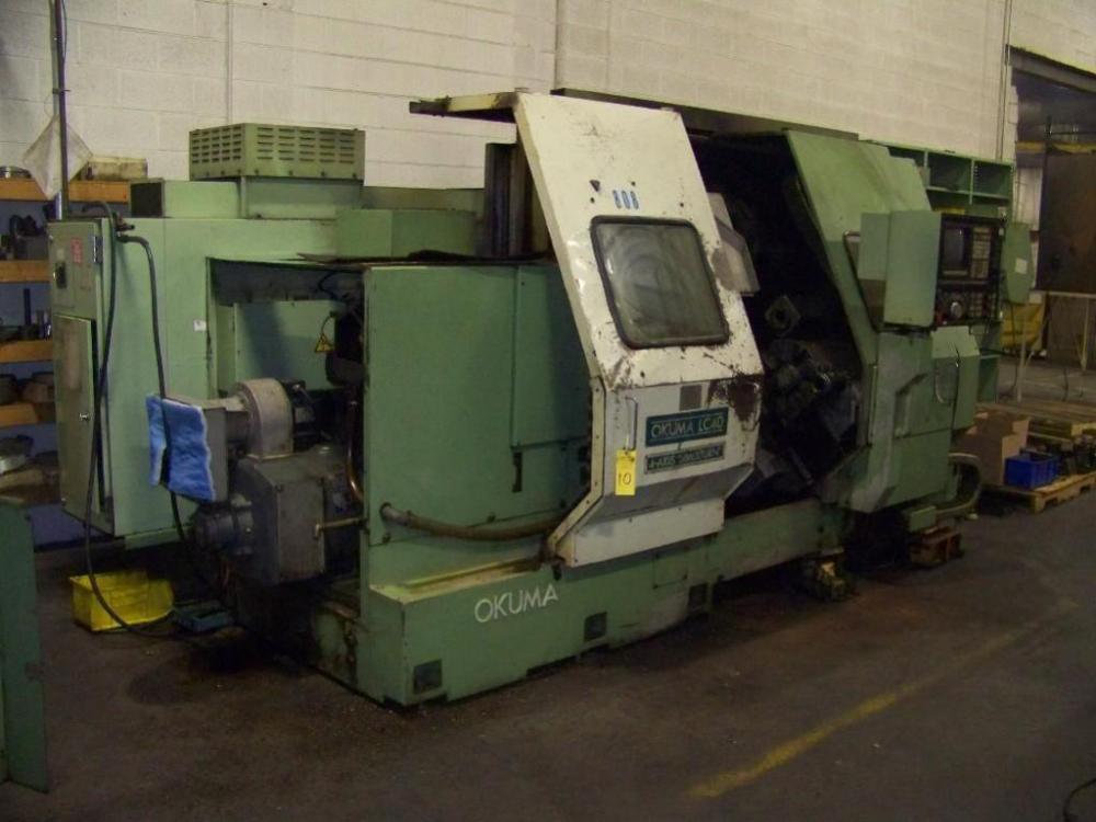 OKUMA CNC LATHE LC-40M,two turrets and live tooling LOT=10