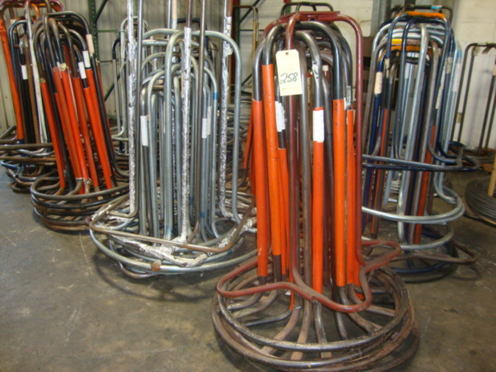 Lot of apx.57 pieces Wire Carrier rack top hat for steel coil uncoiler